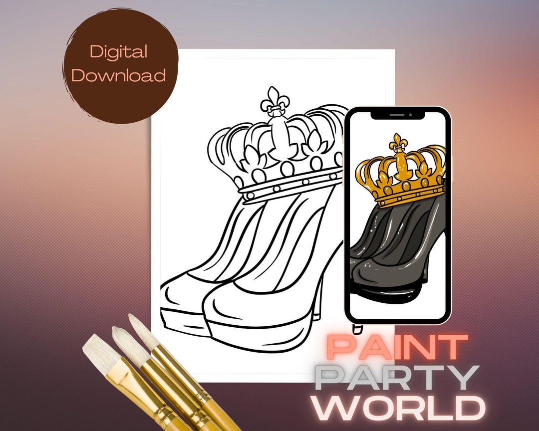 Fall Canvas Printable/ Pre Drawn Outline Canvas/ DIY Canvas/ Party ...