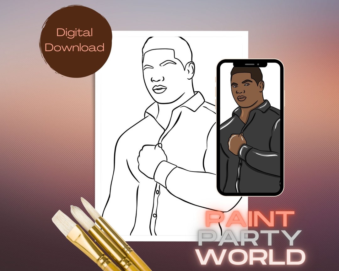 Canvas Printable BJ/ Pre Drawn Outline Canvas Bag/ DIY Canvas/ Party ...