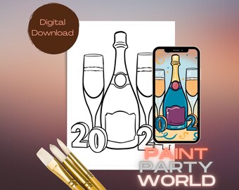 Canvas Printable Fly/ Pre Drawn Outline Canvas/ DIY Canvas/ Party ...