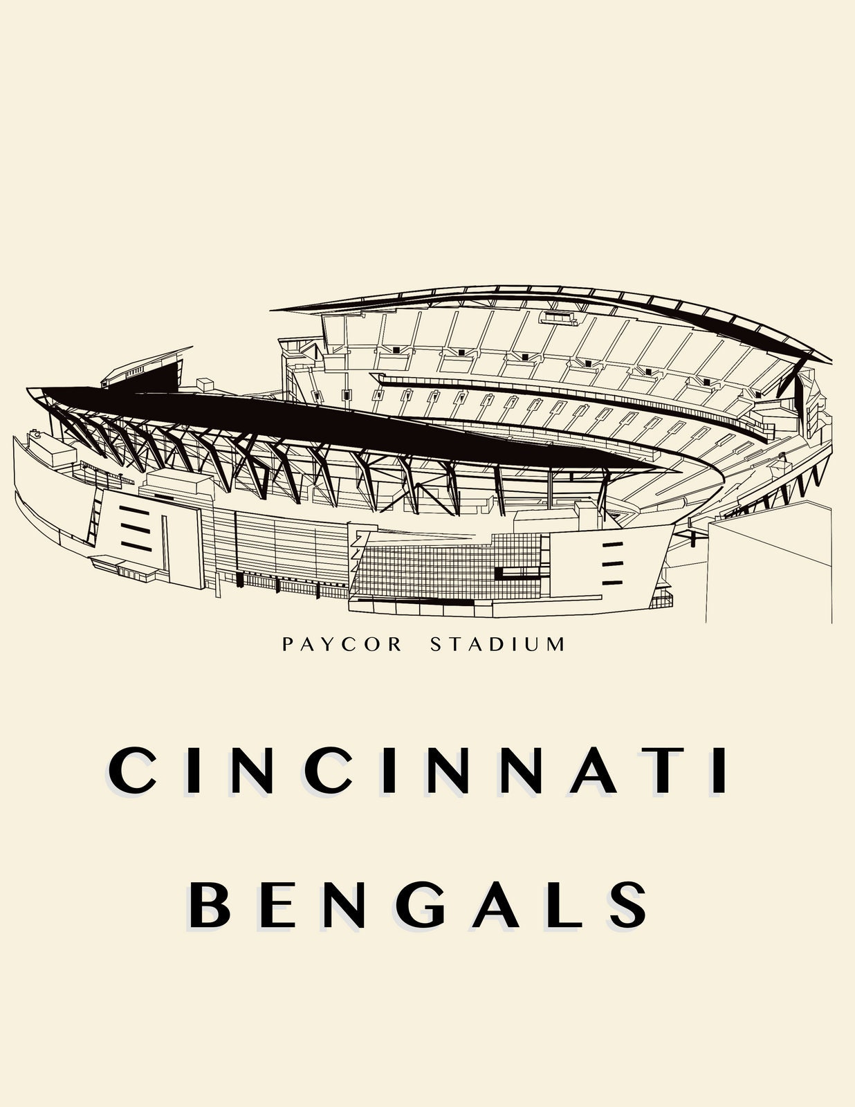 Paycor Stadium Handmade Digital Print - Etsy