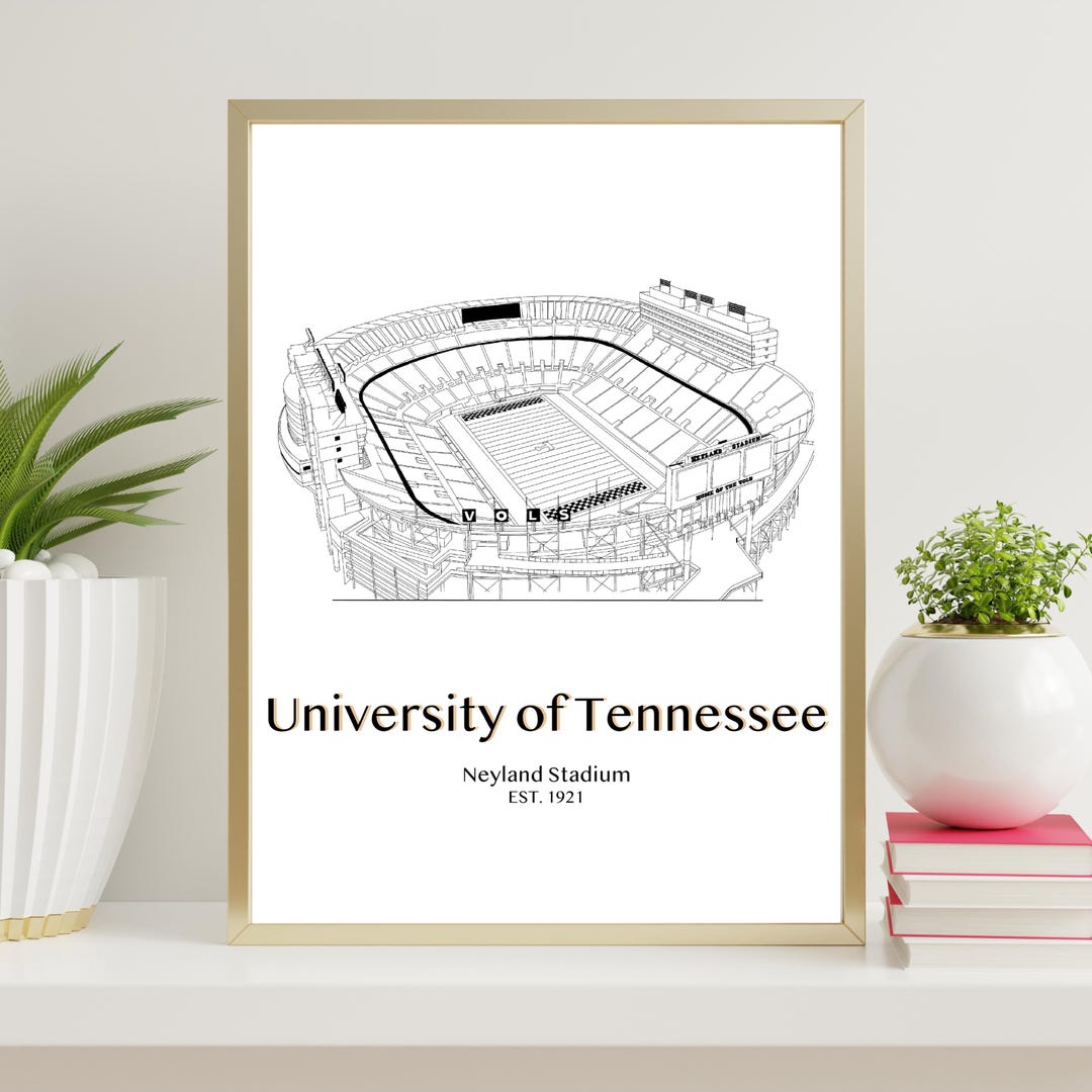 Neyland Stadium Print- White - Etsy