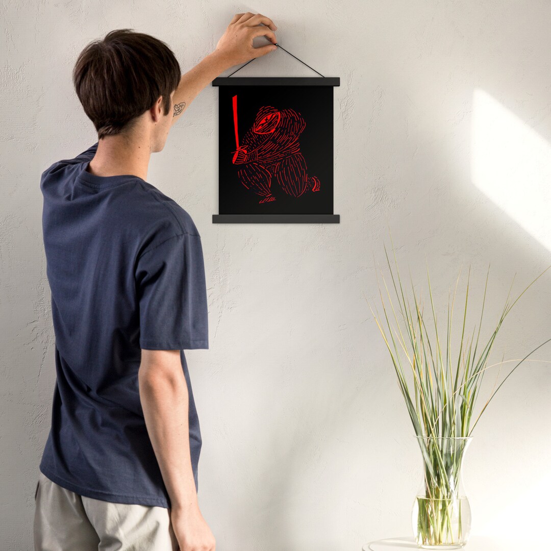 Crouching Ninja - Poster With Hangers - Etsy