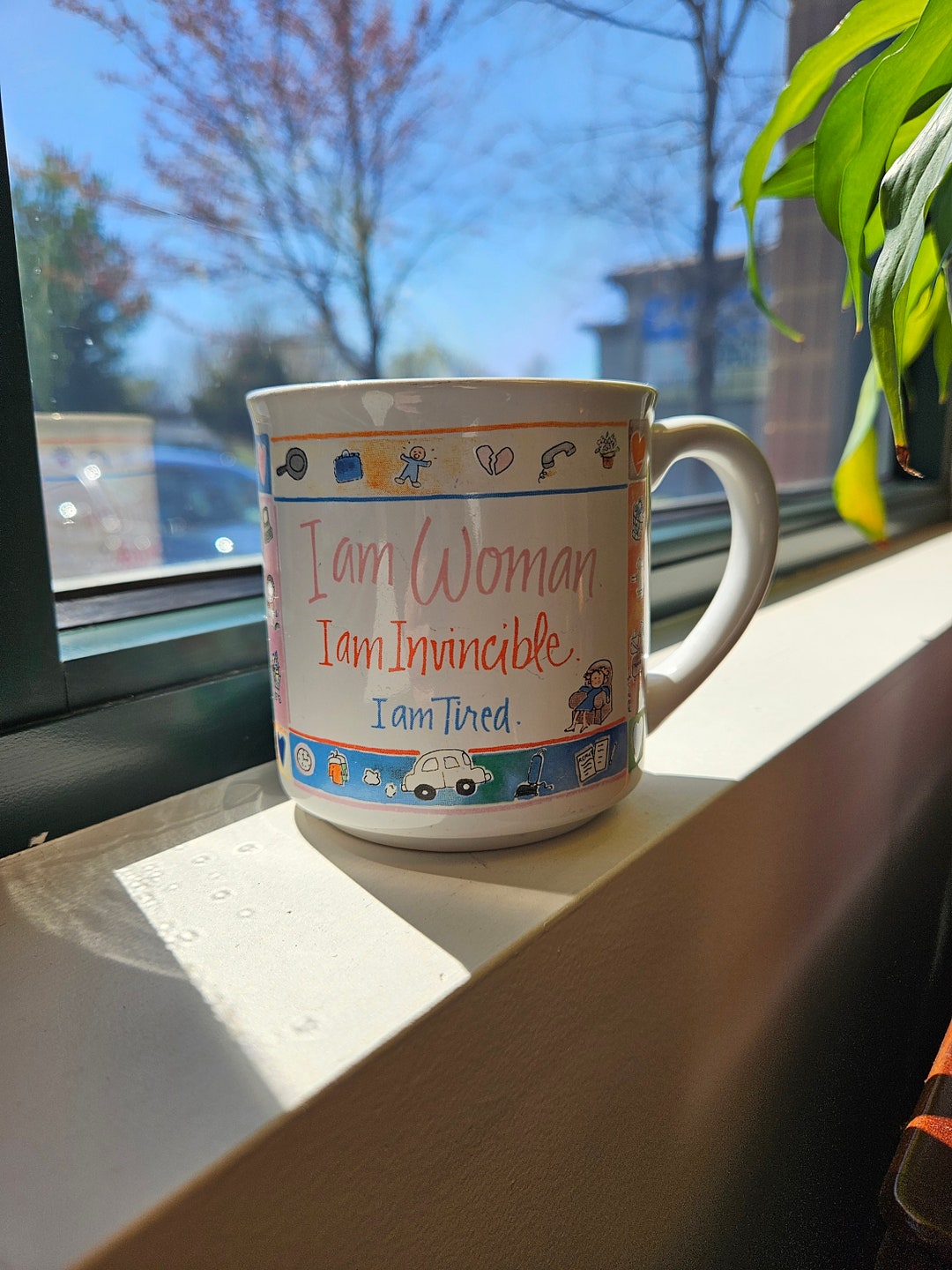 Vintage Mug I Am Woman I Am Invincible I Am Tired Kathy Davis Design ...