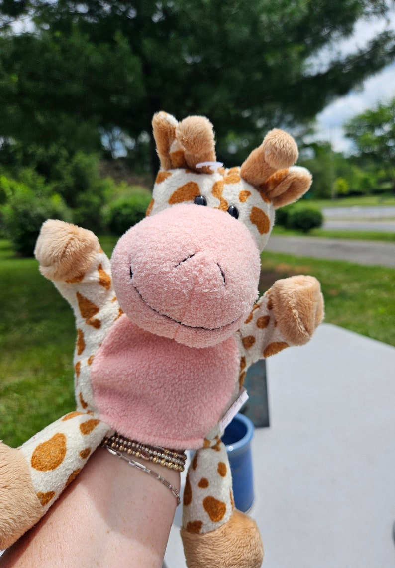 Giraffe and Elephant Puppets - Etsy