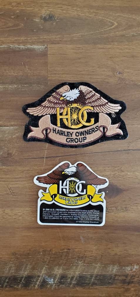 HOG Harley-davidson Patch and Sticker - Etsy