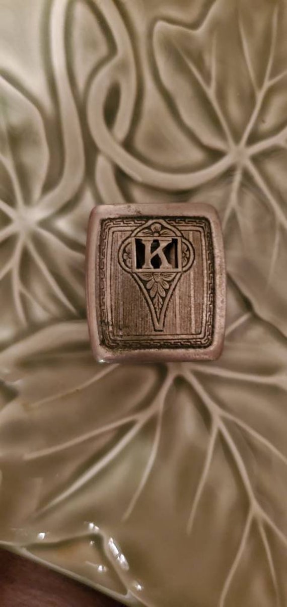 k belt buckle initial - Gem