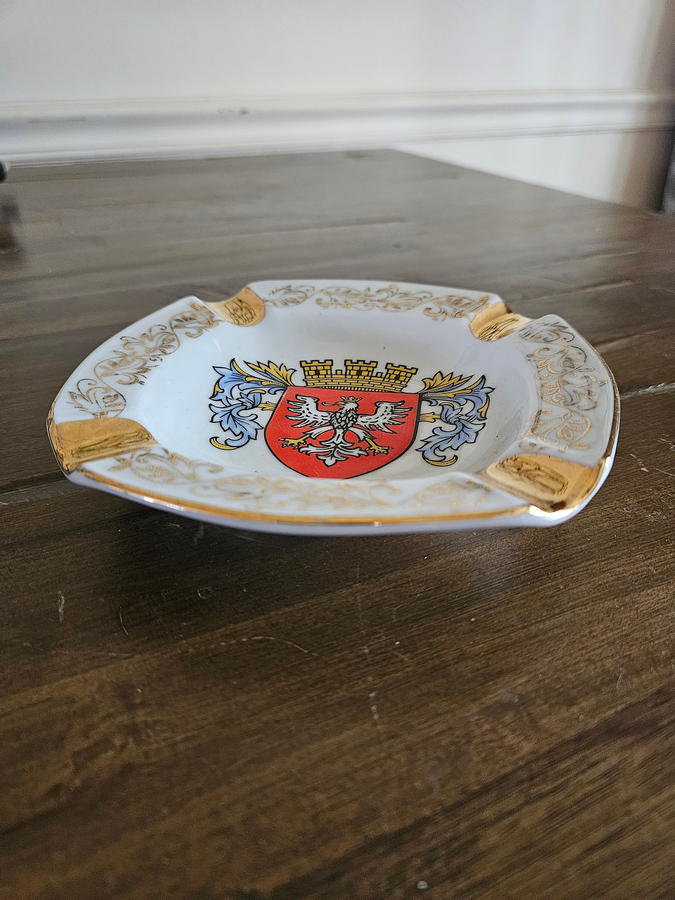 Vintage Ashtray FRANKFURT Coat of Arms Ceramic Ashtray - Etsy