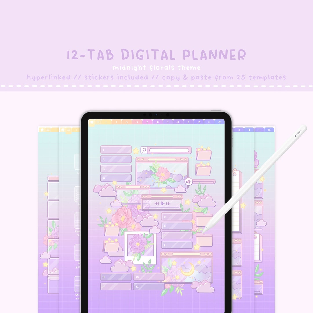 Cute Digital Planner, Kawaii Digital Planner, Kawaii Planner, Cute ...