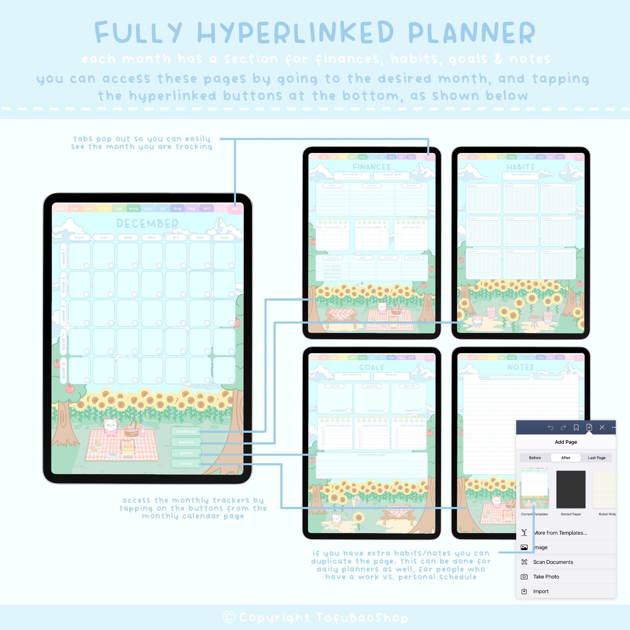 Digital Planner Bundle, Kawaii Digital Planner, Cute Digital Planner ...
