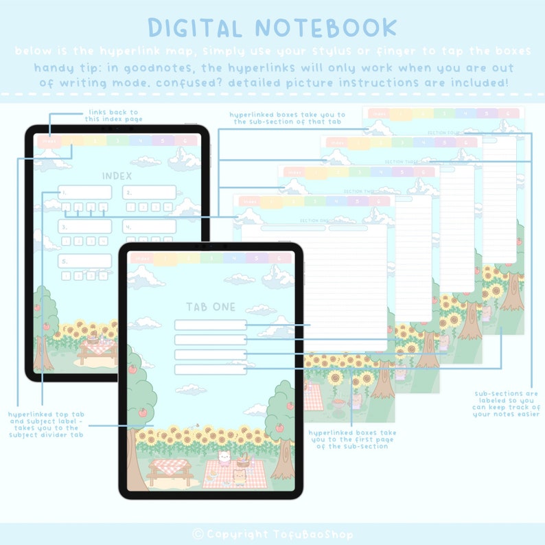Digital Planner Bundle, Kawaii Digital Planner, Cute Digital Planner ...