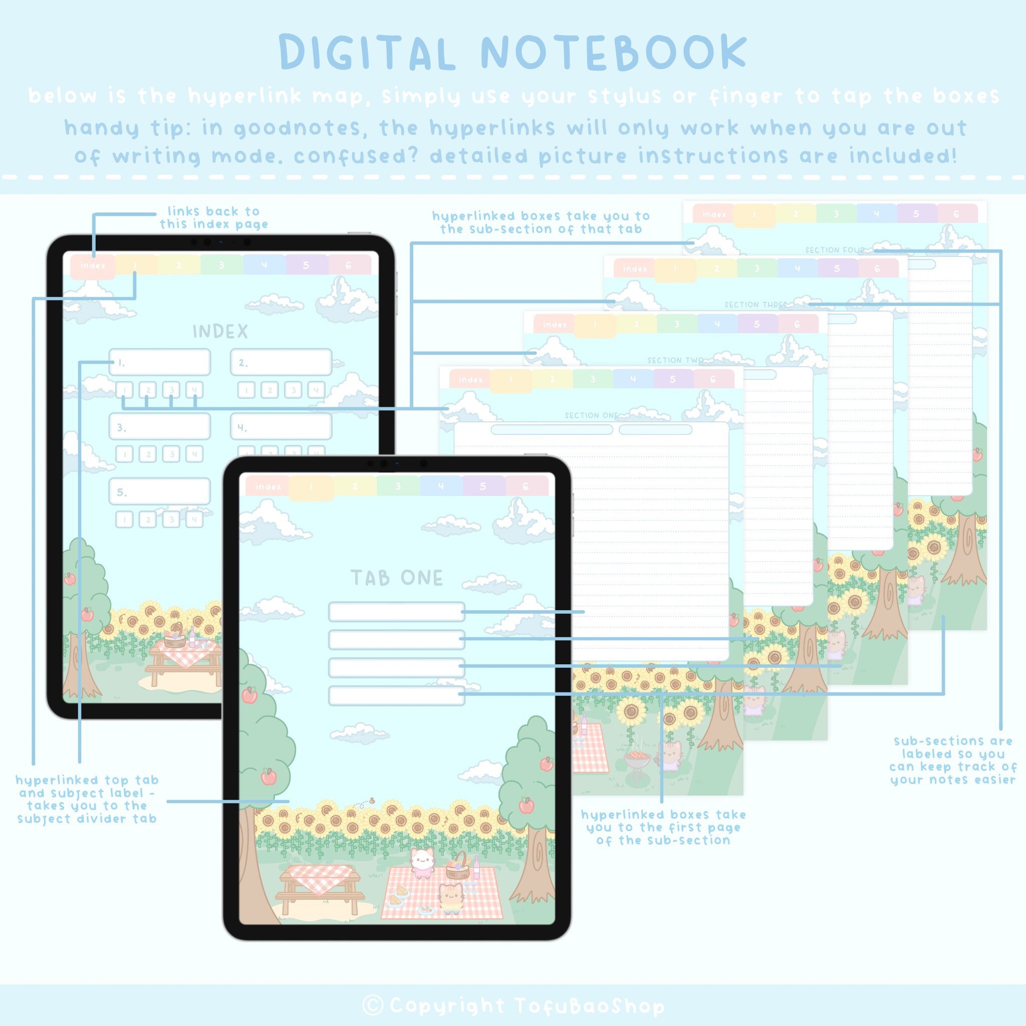 Digital Planner Bundle, Kawaii Digital Planner, Cute Digital Planner ...