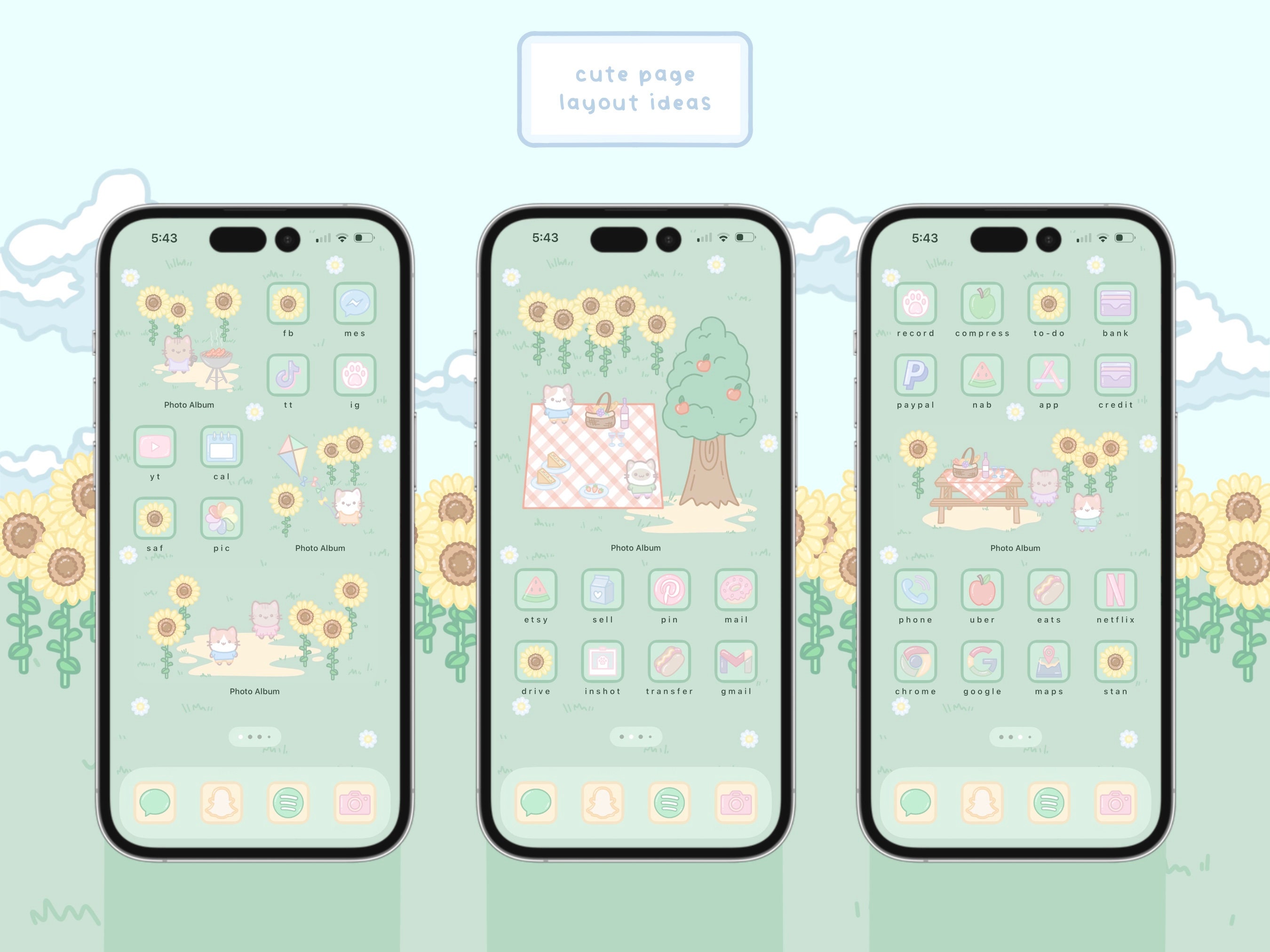 App Icons Kawaii Wallpaper Kawaii Phone Theme Cute Phone - Etsy