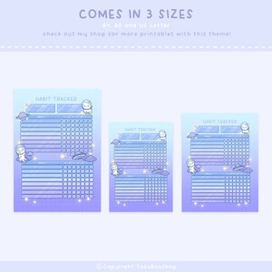 Habit Tracker, Printable Habit Tracker, Kawaii Planner, Cute Planner ...