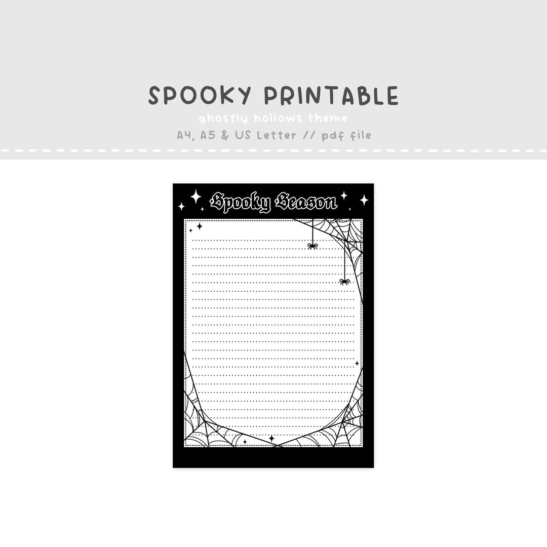 Spiderweb Printable, Spider, Spooky Season, Halloween Printable, PDF ...