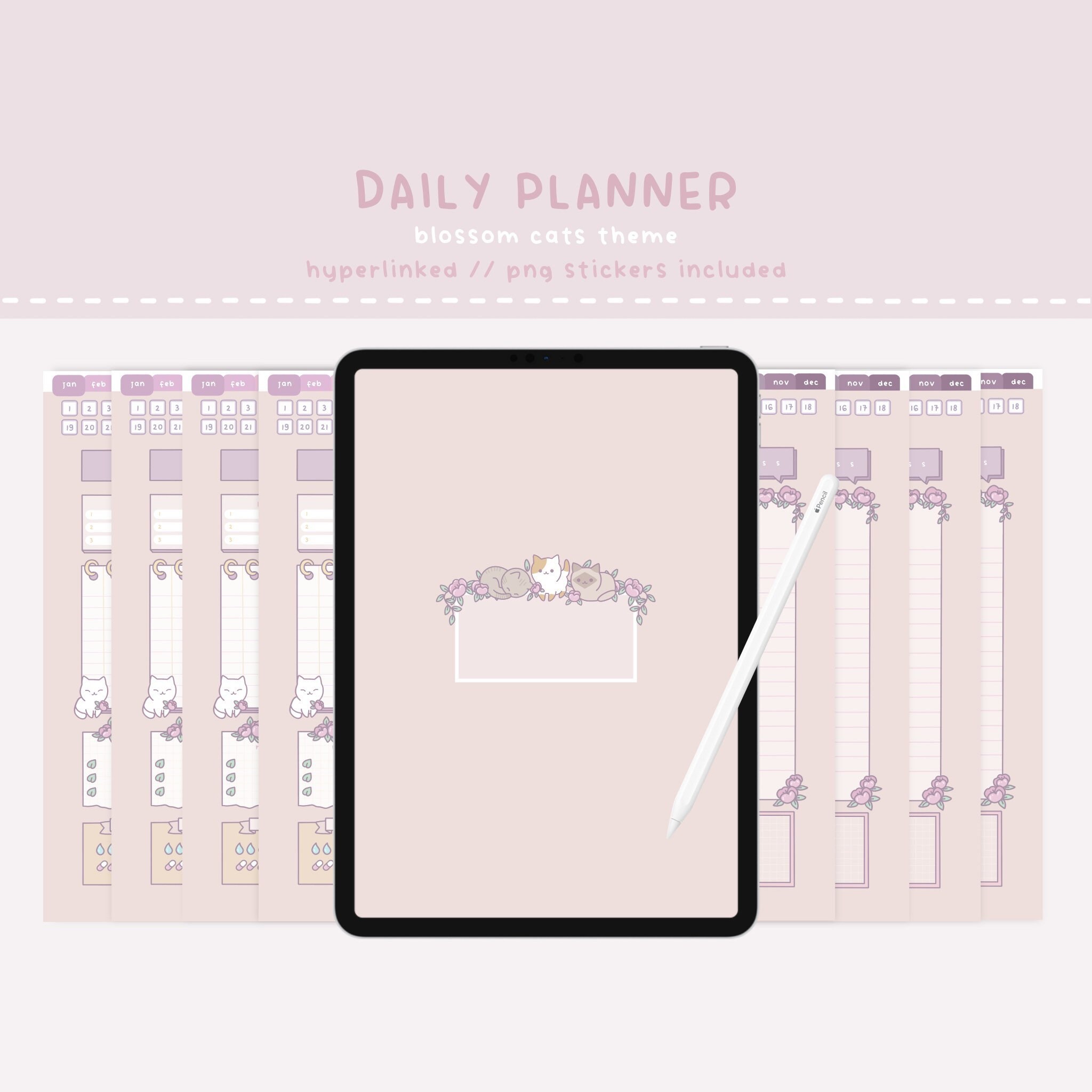 Daily Planner, Daily Planner Pad, Digital Planner, Cute Digital Planner ...