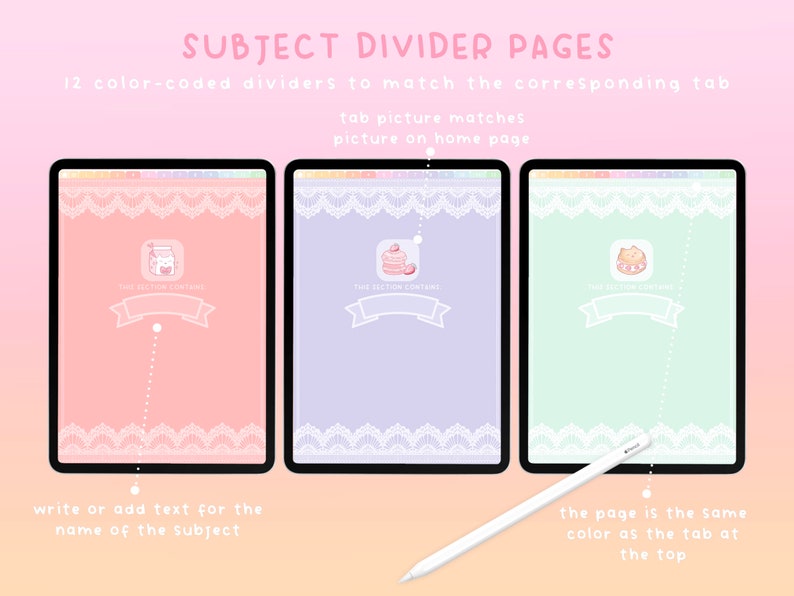 Cute Digital Planner Kawaii Planner Kawaii Digital Planner - Etsy