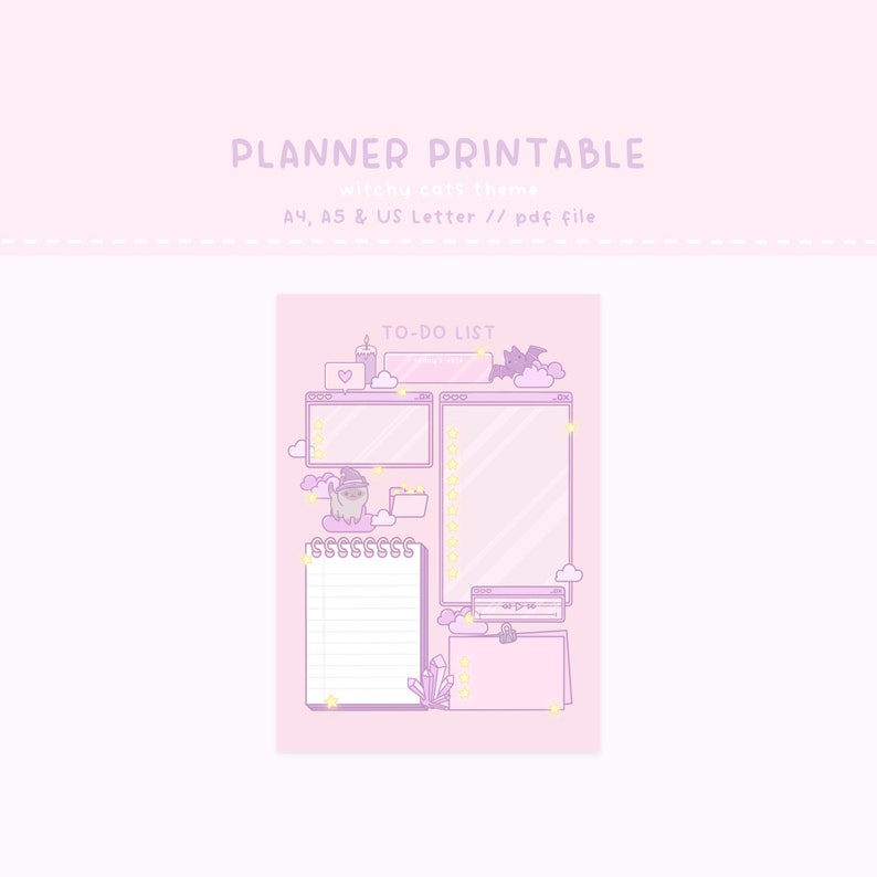 Printable Planner, Cute Planner, Kawaii Planner, Planner Page, Planner ...