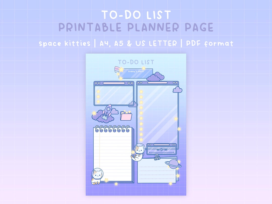 Cute Planner Kawaii Planner Planner Template Printable - Etsy