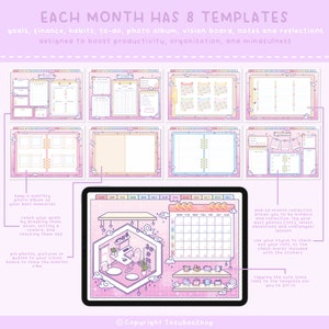 THE COZY PLANNER, Digital Planner, Kawaii Digital Planner, Cute Digital ...