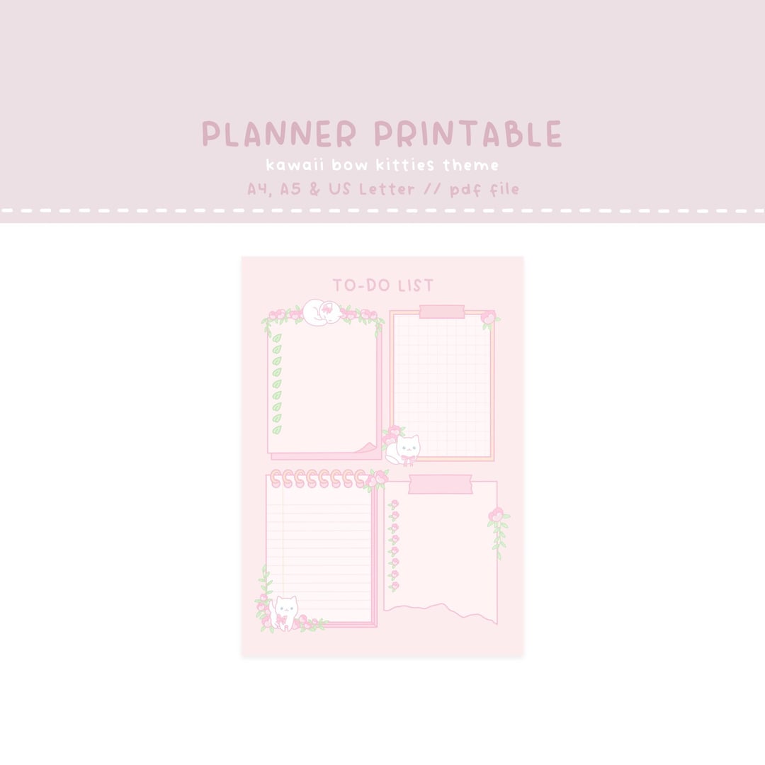 Cute to Do List, to Do List Printable, Printable Planner Template ...