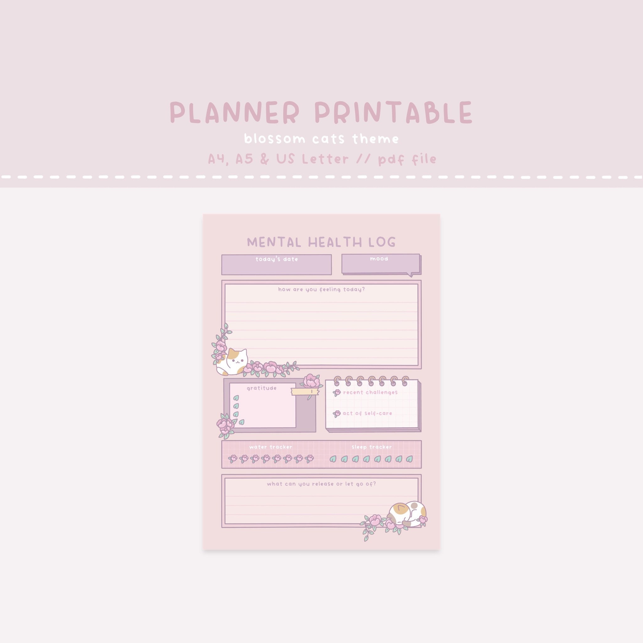 Mental Health Planner Mental Health Check In Health Planner - Etsy