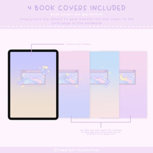 Kawaii Space Digital Notebook - Cute Dreamy Galaxy Design With ...