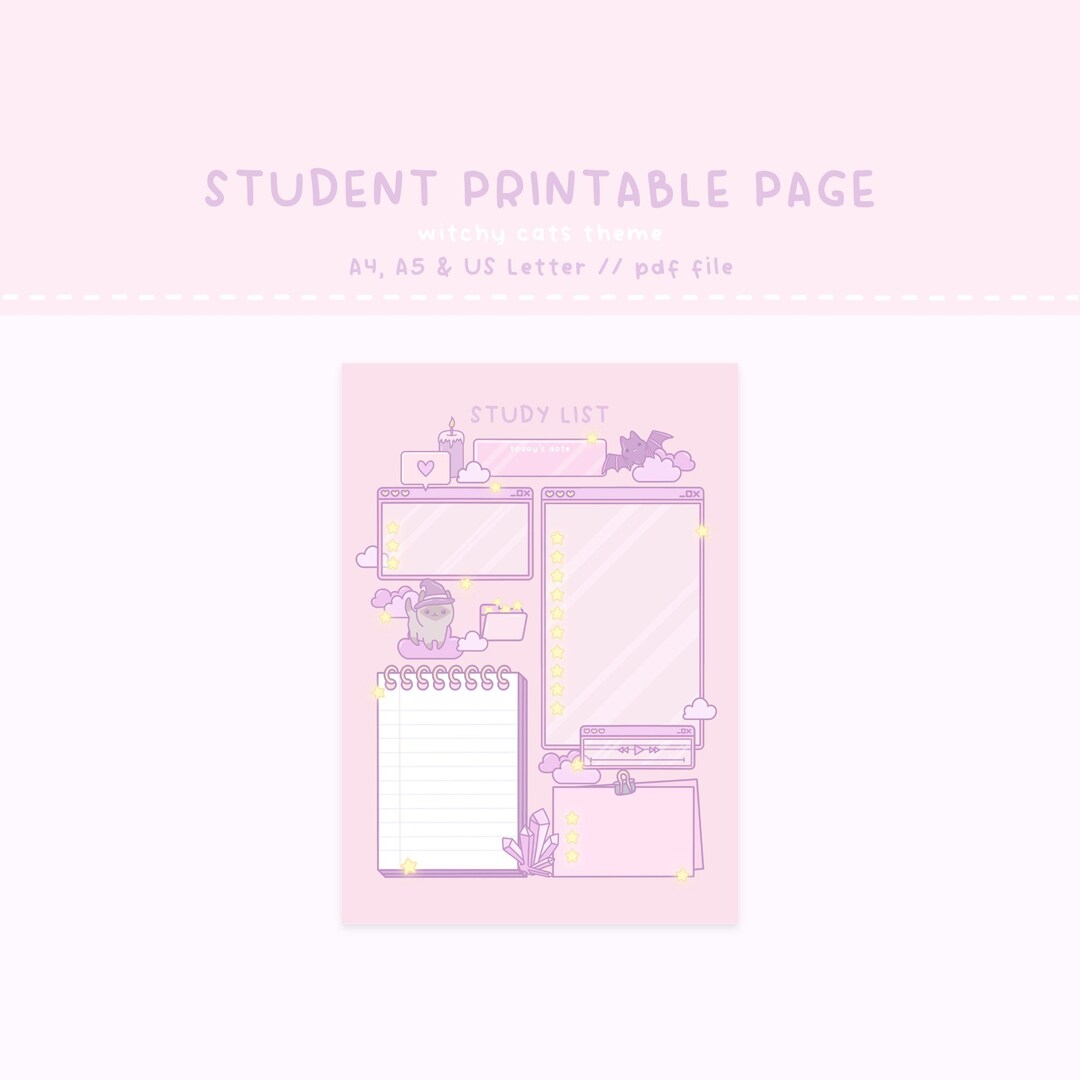 Study Planner, Printable, Planner Insert, School Planner, Student ...