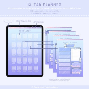 Kawaii Digital Planner, Planner Bundle, Cute Digital Planner, Kawaii ...