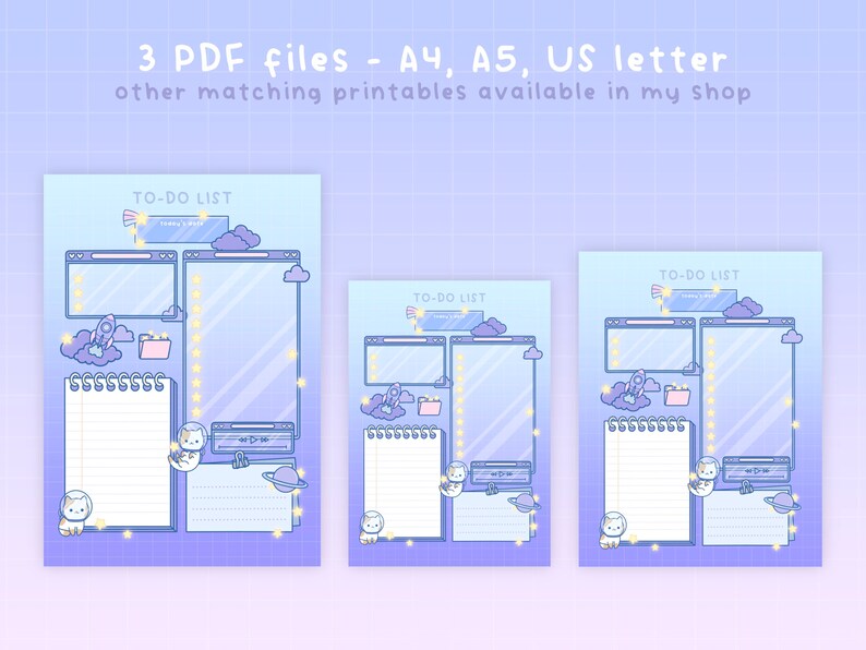 Cute Planner Kawaii Planner Planner Template Printable - Etsy