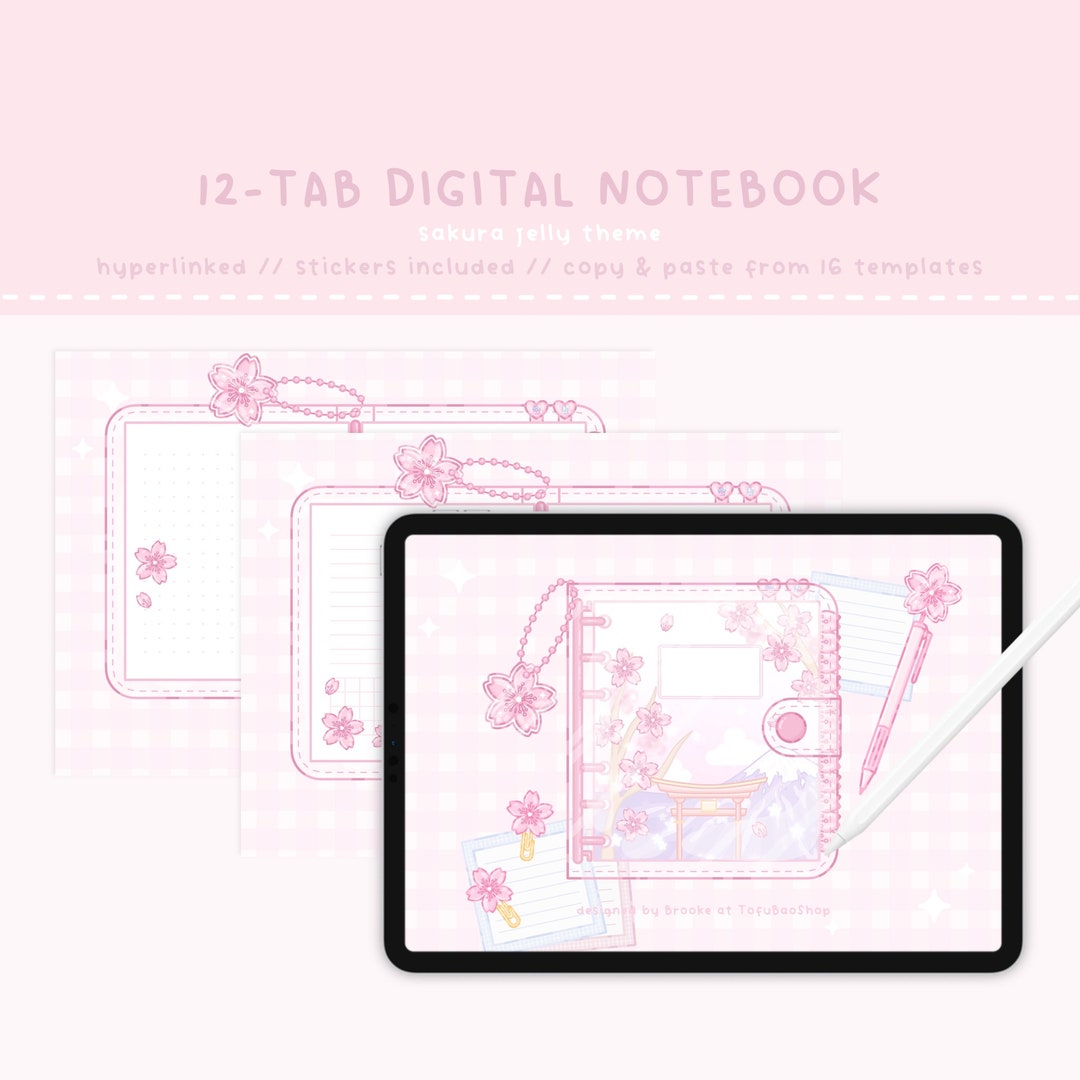 Digital Notebook, Kawaii Notebook, Cute Notebook, Cute Digital Notebook ...