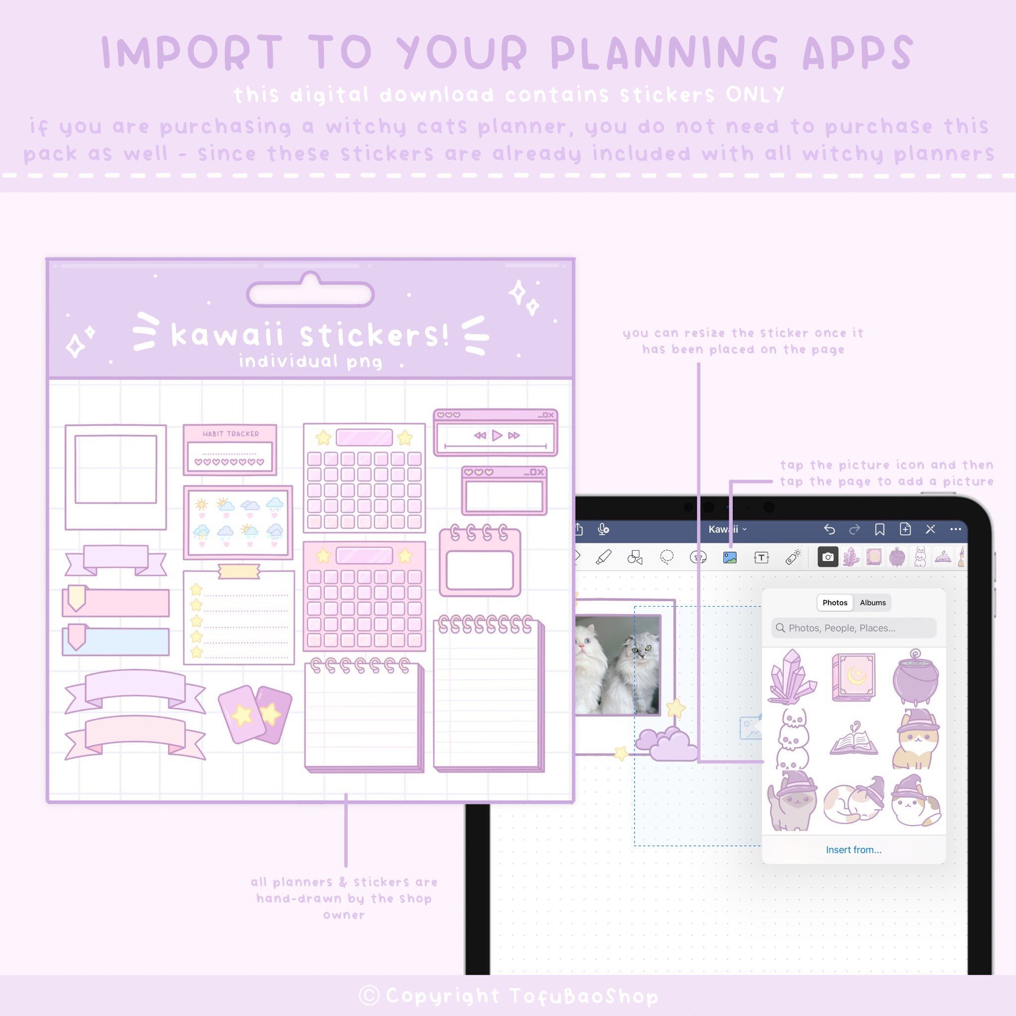 Digital Stickers Kawaii Stickers Planner Stickers Kawaii - Etsy