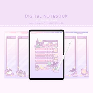 Cute Digital Notebook, Cute Planner, Kawaii Digital Notebook, Kawaii ...