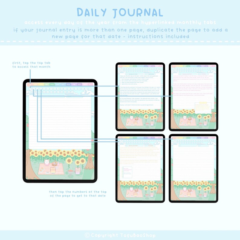 Digital Planner Bundle, Kawaii Digital Planner, Cute Digital Planner ...