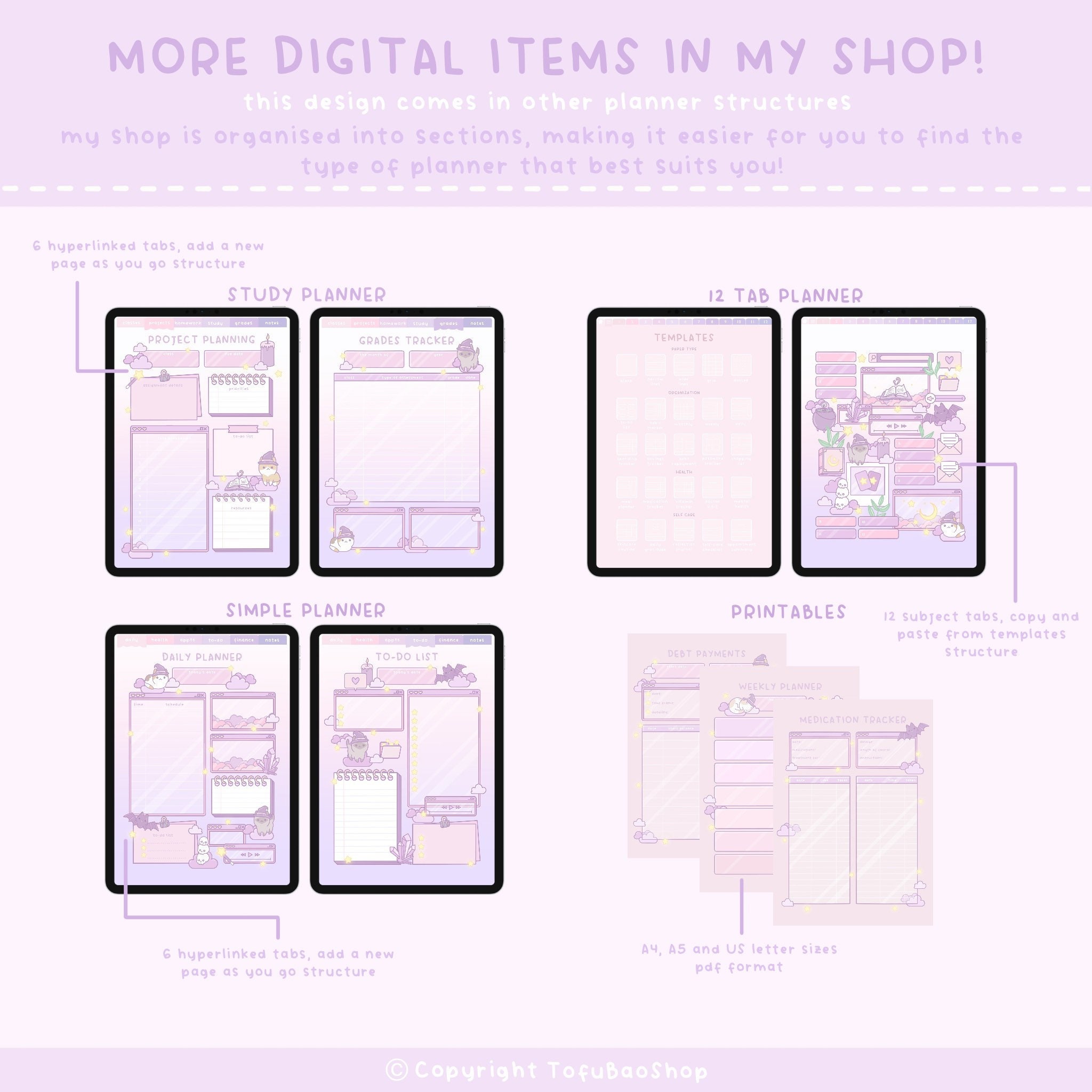 Digital Stickers, Kawaii Stickers, Planner Stickers, Kawaii Planner ...