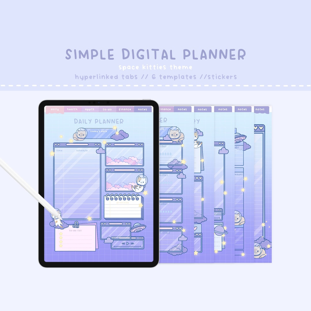 Digital Planner, Cute Digital Planner, Kawaii Digital Planner, Kawaii ...
