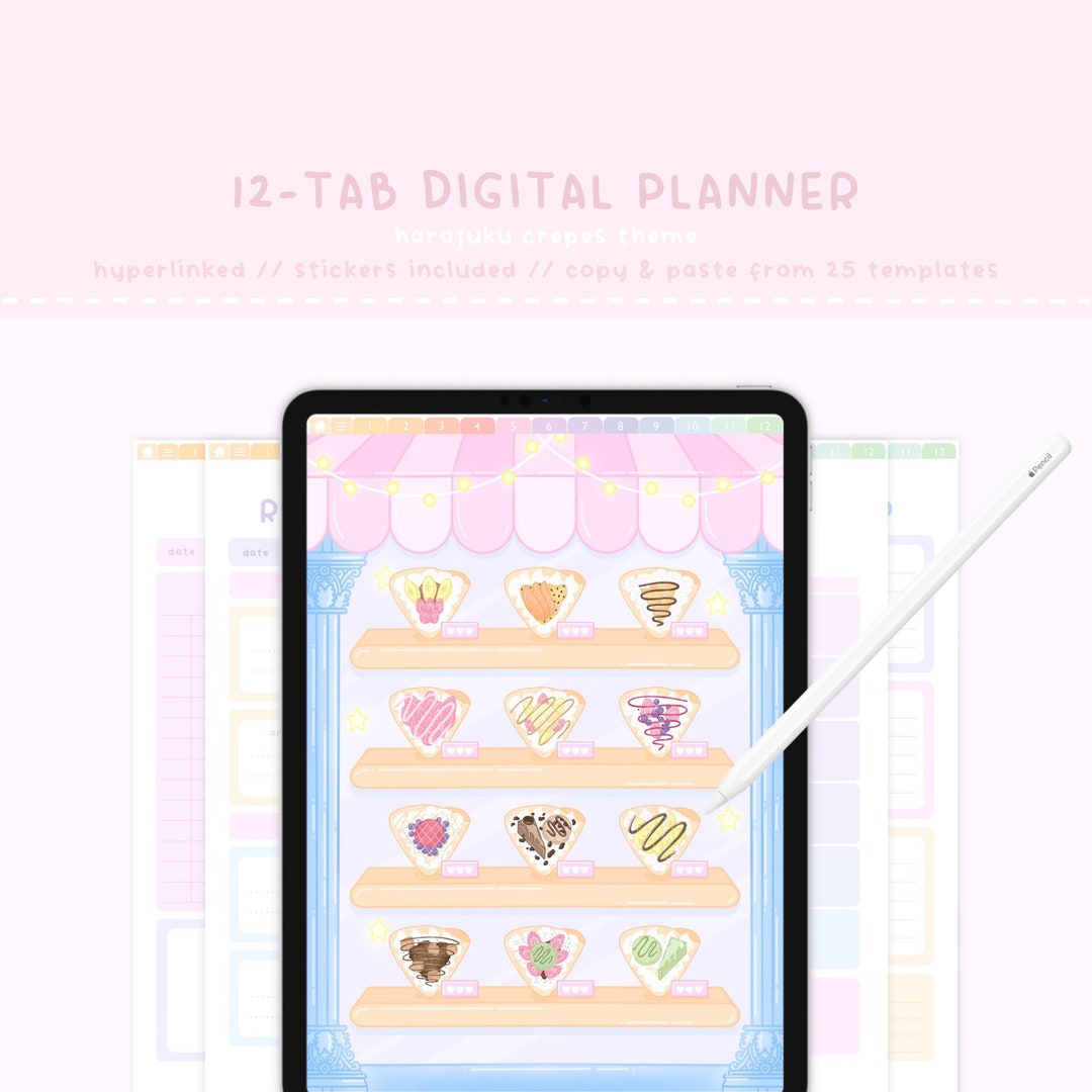 Cute Digital Planner, Planner, Kawaii, Kawaii Digital Planner, Digital ...