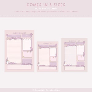 Printable Shopping List, Kawaii Shopping List, Kawaii Planner, Cute ...