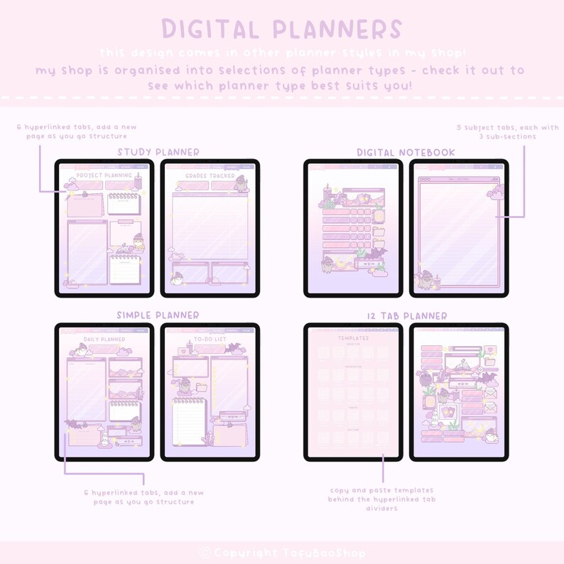 Student Planner, Printable, Printable Planner, Kawaii Planner, Cute ...