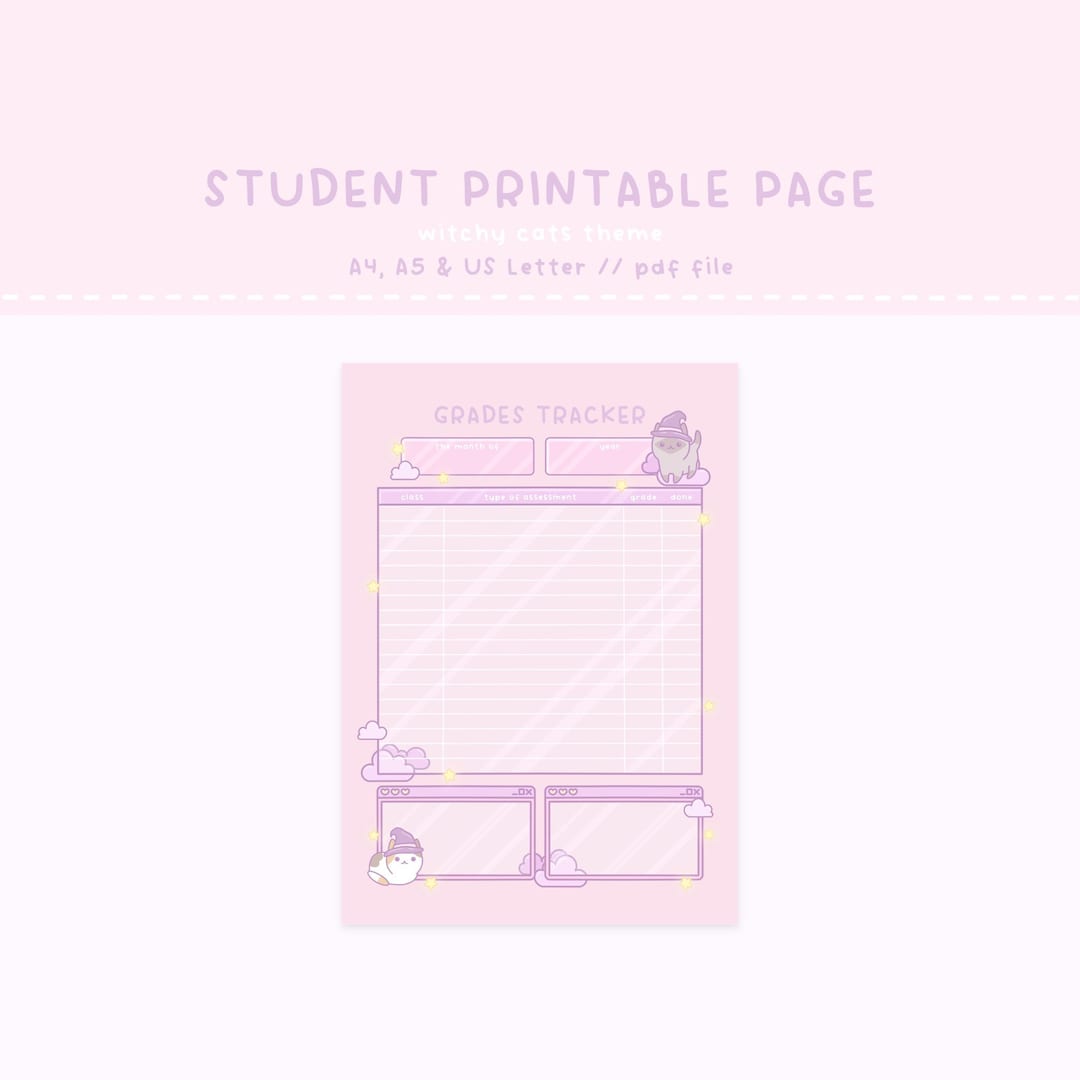 Study Planner, Printable, Planner Insert, PDF Planner, School Planner ...