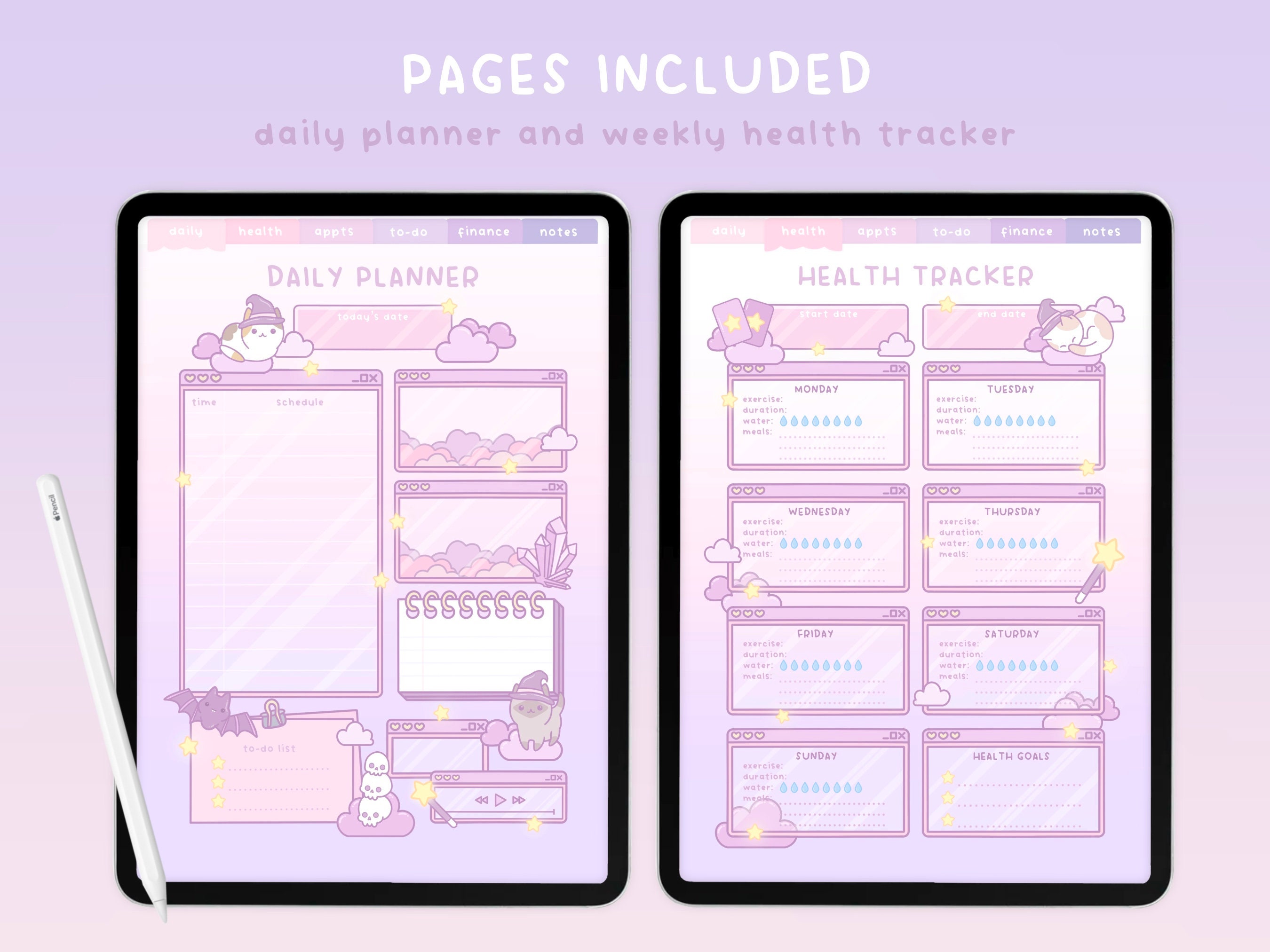 Kawaii Planner Digital Planner Cute Digital Planner Kawaii - Etsy