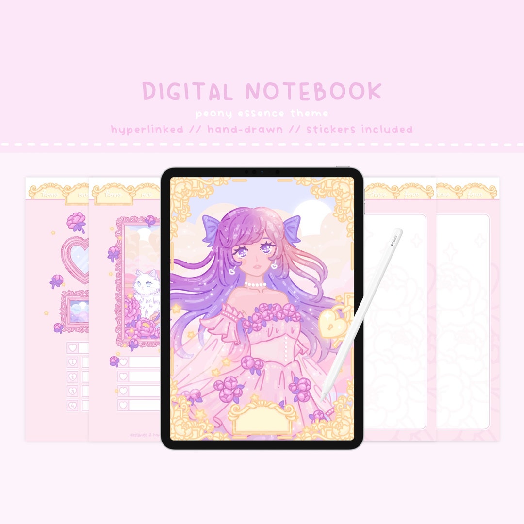 Digital Notebook, Kawaii Notebook, Cute Notebook, Cute Digital Notebook ...