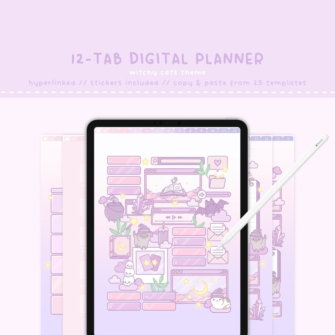 Cute Digital Planner, Kawaii Digital Planner, Kawaii Planner, Cute ...