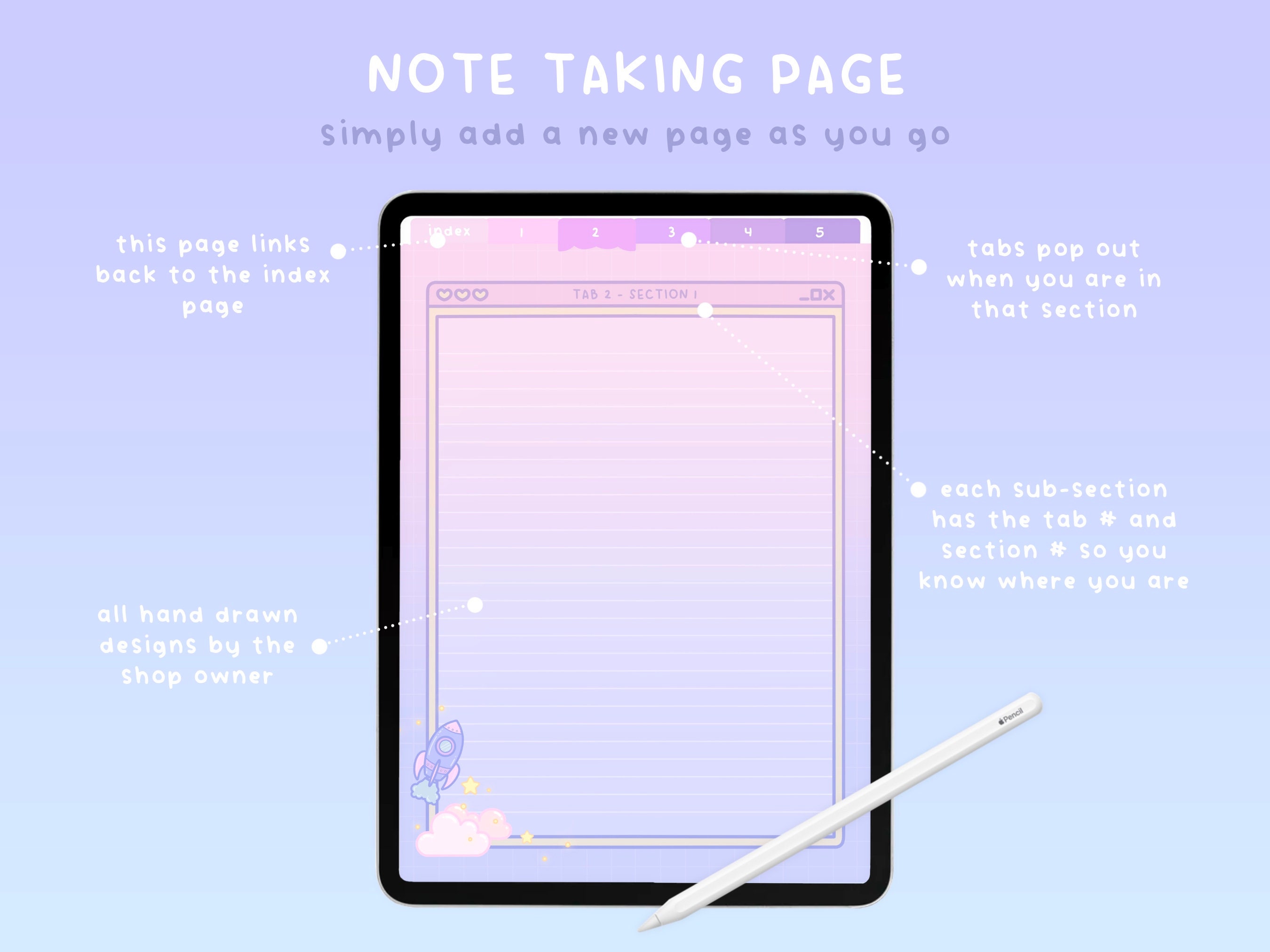 Digital Notebook Cute Digital Notebook Cute Planner Cute - Etsy