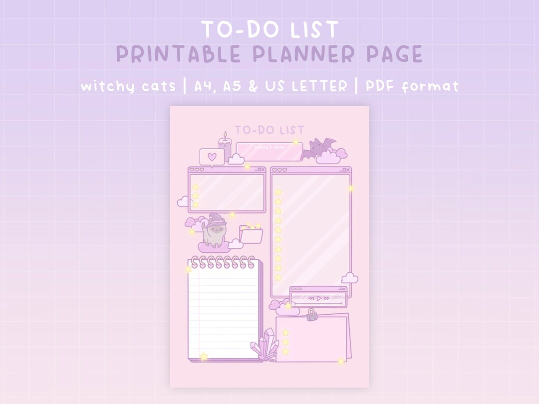 Printable Planner Cute Planner Kawaii Planner Planner Page - Etsy