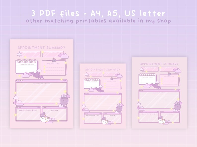 Appointment Summary Planner Printable Organization Planner - Etsy