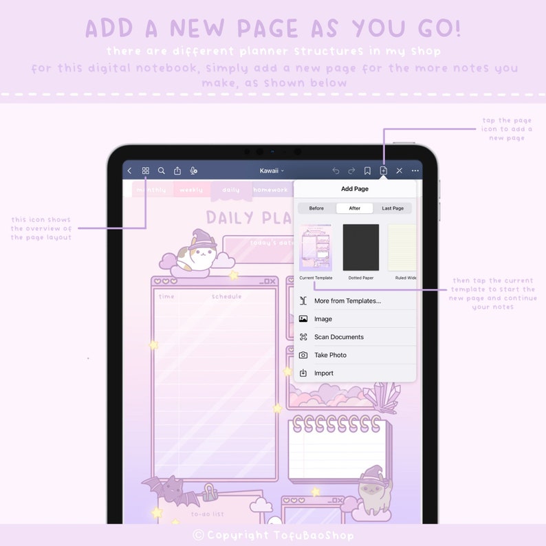 Student Study Planner - Assignments Grades Homework Tracker - Cute ...