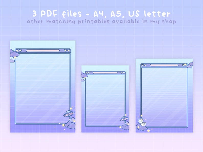 Printable Note Paper Note Paper Template Notes Template - Etsy