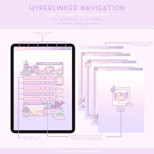 Cute Digital Notebook, Cute Planner, Kawaii Digital Notebook, Kawaii ...