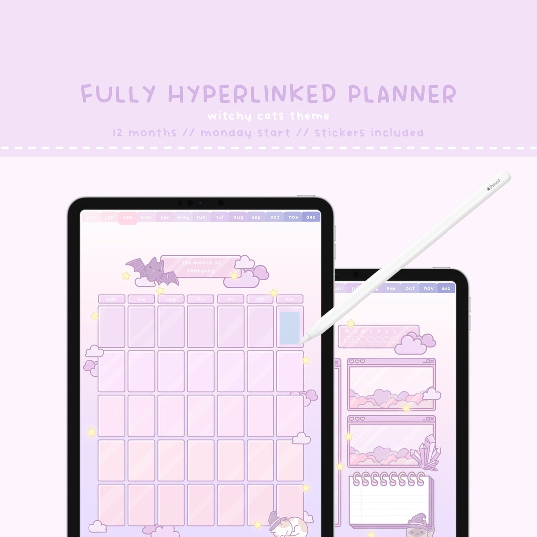 Digital Planner, Cute Digital Planner, Cute Planner, Kawaii Planner ...