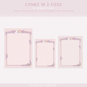 Kawaii Note Paper, Kawaii Note Templates, Printable Templates ...